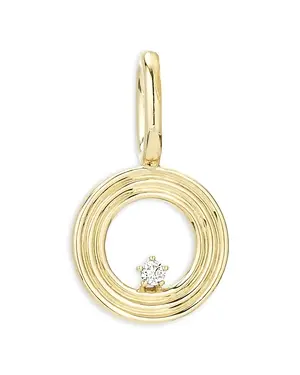 Adina Reyter Adina Reyter 9k Yellow Gold Groovy Initial Charm Pendant O