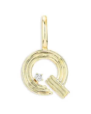 Adina Reyter Adina Reyter 9k Yellow Gold Diamond Initial Charm Pendant Q