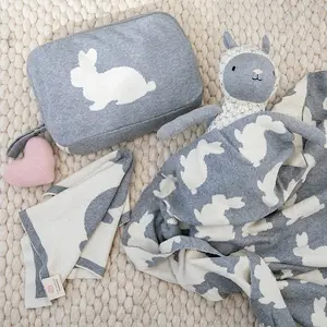 PINK LEMONADE Bunny Baby Set - Gray/natural