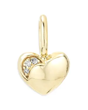 Adina Reyter Diamond Heart Charm Pendant - Gold