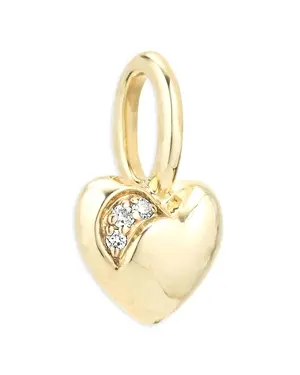 Adina Reyter Diamond Heart Charm Pendant - Gold