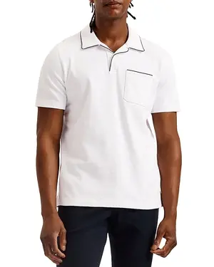 Ted Baker London Paisel Open Collar Short Sleeve Polo Shirt