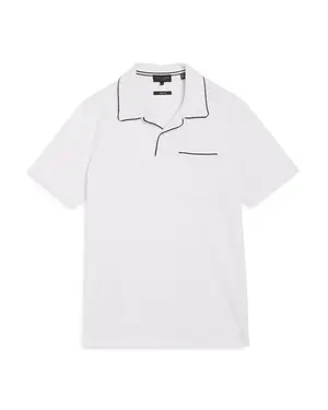Ted Baker London Paisel Open Collar Short Sleeve Polo Shirt