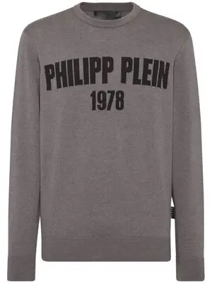 Philipp Plein 1978 Intarsia-knit Sweater - Grey