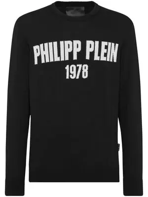 Philipp Plein 1978 Intarsia-knit Sweater - Black