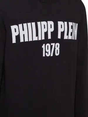 Philipp Plein 1978 Intarsia-knit Sweater - Black