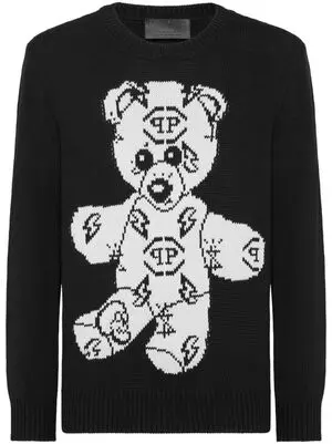 Philipp Plein Teddy Bear Sweater - Black