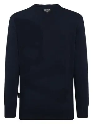Philipp Plein Skull & Bones Sweater - Blue