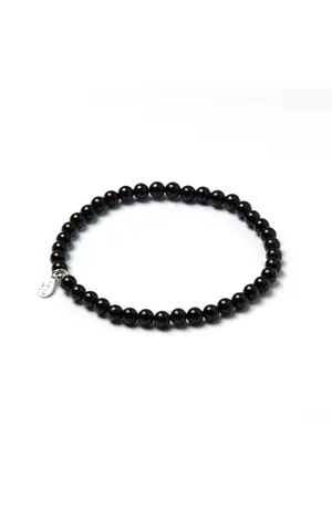 TINY RITUALS Tourmaline Beaded Bracelet - Black