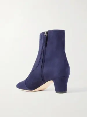 Manolo Blahnik Myconia 50 Suede Ankle Boots - Blue