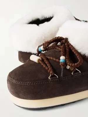 Moon Boot Evx Beaded Shearling Mules