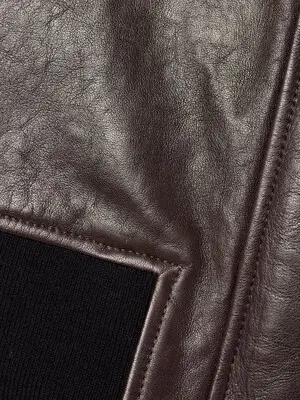 Khaite Shelman Leather Bomber Jacket