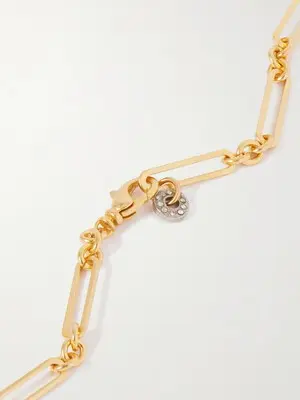 Maison Mayle Long Links -plated Crystal Necklace