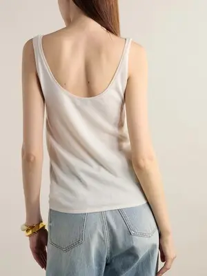 Saint Laurent Wool, Cashmere, And Silk-blend Tank Top
