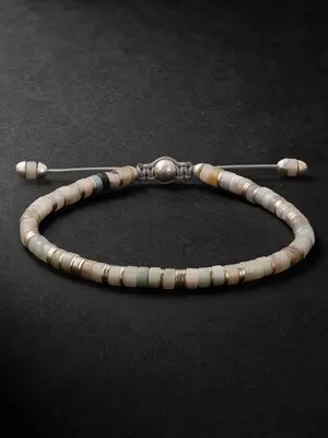 Men's White Bead Bracelets