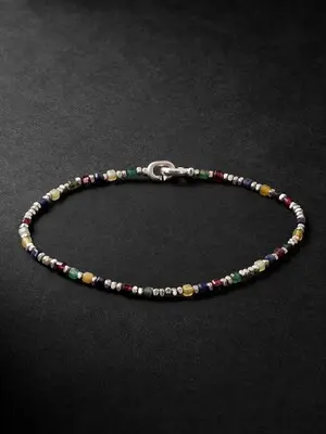 MAOR M.cohen Percep Sterling And Agate Beaded Bracelet - Silver