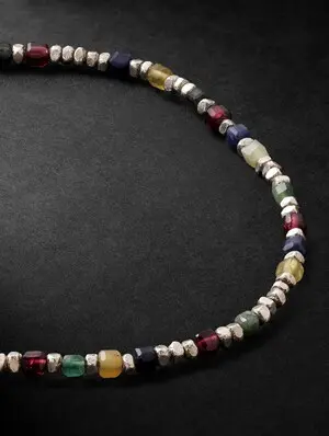 MAOR M.cohen Percep Sterling And Agate Beaded Bracelet