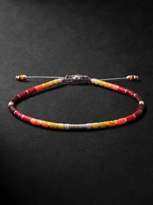 MAOR M. Cohen Mini Rizon Sterling Silver And Cord Bracelet - Red