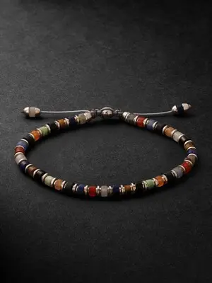 MAOR M. Cohen Sapet Sterling Agate Beaded Bracelet - Silver