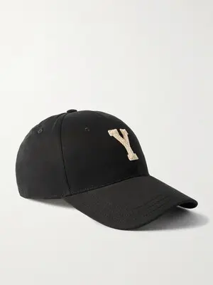 Saint Laurent Logo Baseball Cap - Black