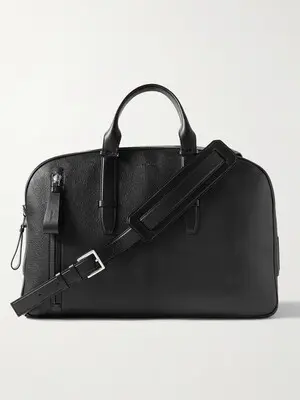 TOM FORD Buckley Full-grain Leather Holdall - Black