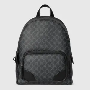 Gucci Gg Emblem Medium Backpack - Black