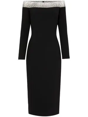 Jenny Packham Calypso Mid-length Dress - Black
