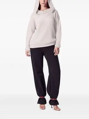 MARGHERITA MACCAPANI Knitted Hooded Jumper - Neutrals