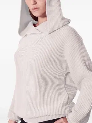 MARGHERITA MACCAPANI Knitted Hooded Jumper - Neutrals