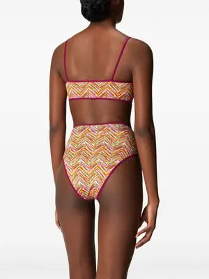 Missoni Zigzag-print Bikini - Red