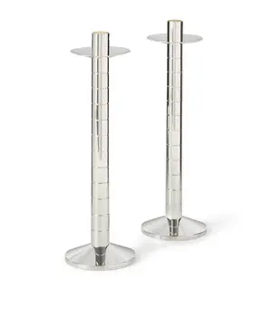 Ralph Lauren Set Of 2 Montgomery Candlesticks - Black