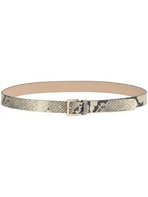 Fabiana Filippi Python-print Leather Belt - Grey