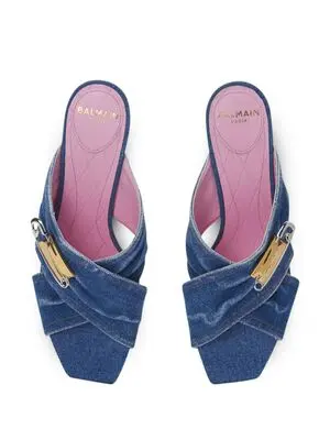Balmain Denim Mules