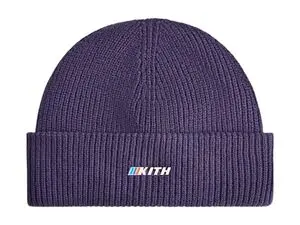 Kith X Bmw Mia Enamel Logo Beanie - Techno Violet