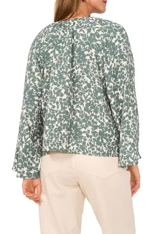 1.State Print Bell Sleeve Top