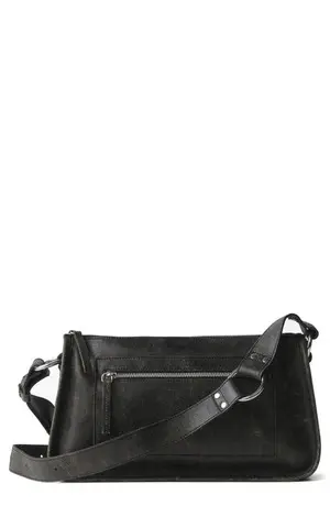 Mango Leather Shoulder Bag