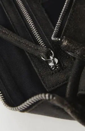 Mango Leather Shoulder Bag