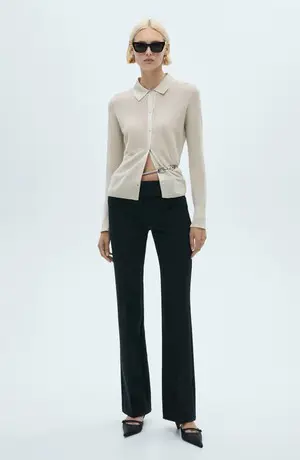 Mango Metallic Button-up Shirt