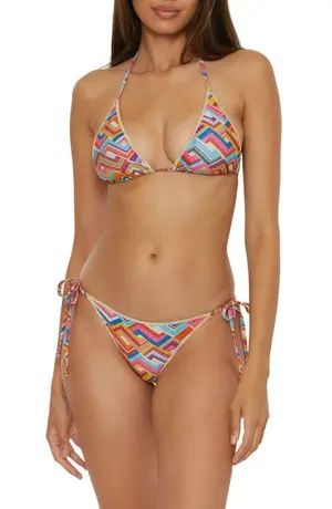BECCA By Rebecca Virtue Las Palmas Side Ties Bikini Bottoms