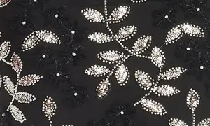 Dress The Population Tara Sequin & Beaded Off The Shoulder Cocktail Dress - Black-silver