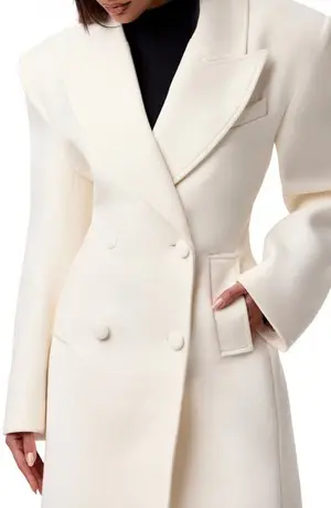Naked Wardrobe Power Oversized Coat - Bone