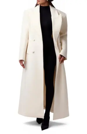 Naked Wardrobe Power Oversized Coat - Bone