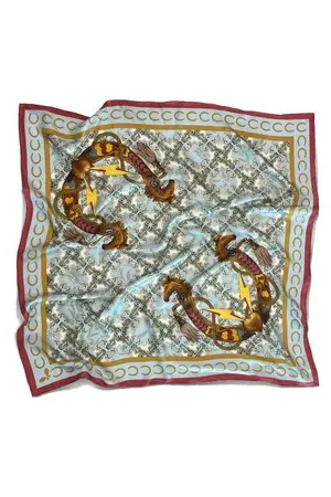 Henelle Large Silk Scarf Horse Shoe
