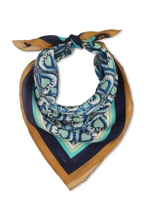 Henelle Silk Bandana - Surf Rider Wave