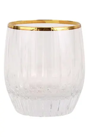 VIETRI Natalia Double Old Fashioned Glass - Gold