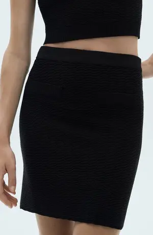 Mango Knit Mini Skirt