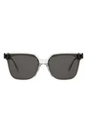 MOHALA EYEWEAR Malia 55mm Low Nose Bridge Square Sunglasses - Smoke / Gray Lenses