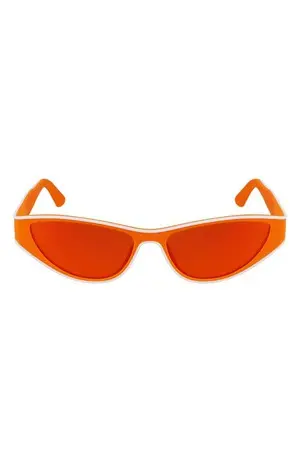 Longchamp Longchamp Heritage 56mm Cat Eye Sunglasses Matte Orange