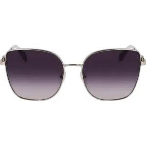 Longchamp Foulonn Butterfly Sunglasses - Silver/gradient Blue
