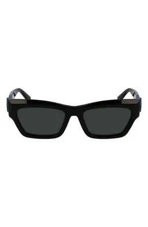 Longchamp Medallion Rectangular Sunglasses - Black